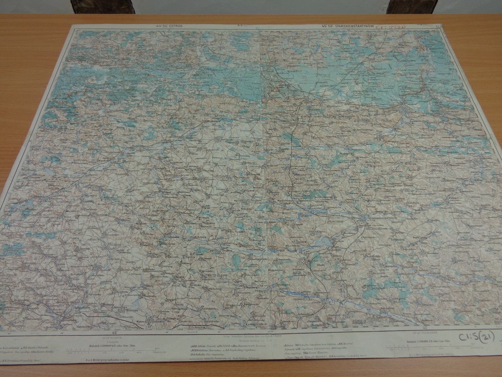 PAIR of WW1 AUSTRO-HUNGARIAN Maps of RUSSIAN EMPIRE "OSTROG ...