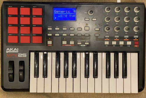 AKAI MPK 25 Professional USB/MIDI Performance Keyboard Upgraded MPC ...