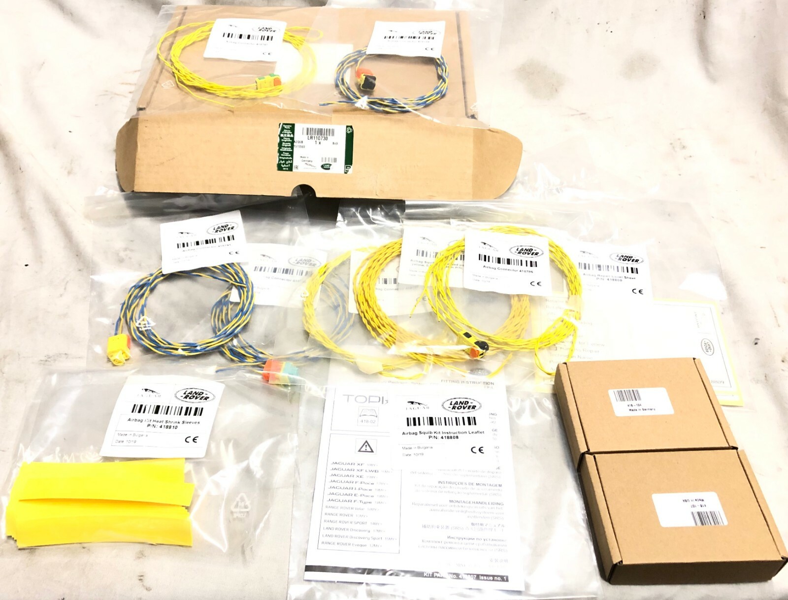 Genuine OEM Land Rover Jaguar SRS Airbag Air Bag Repair Restraint Kit ...