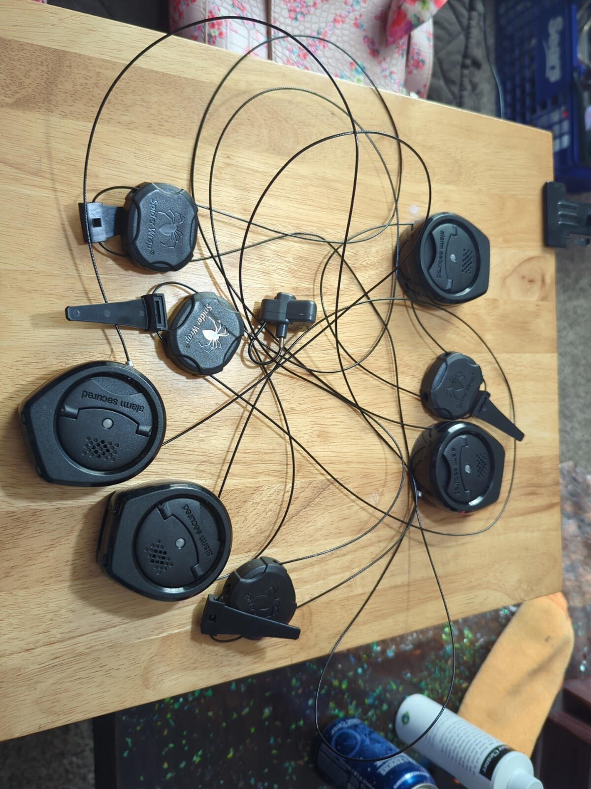 Lot Of 4 Alpha Spider Wrap SP1310 Anti-Theft Locking Security Alarm ...