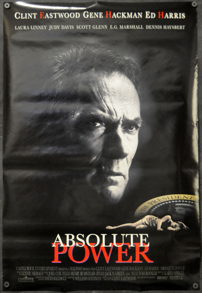 ABSOLUTE POWER 1997 ORIG 27X40 2/SIDED MOVIE POSTER CLINT EASTWOOD GENE ...