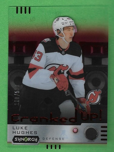 LUKE HUGHES 2023-24 UPPER DECK SYNERGY ROOKIE RC SP INSERT CARD #'D ...