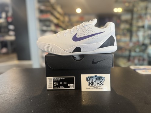 Nike Kobe 9 Elite Low EM Protro White Court Purple Size 5.5Y | eBay