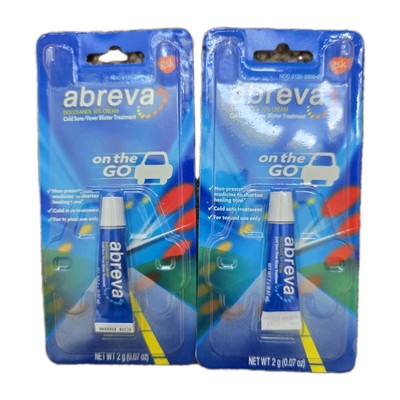 LOT Of Abreva Cold Sore Treatment Cream, On The Go Exp: 2026 & 2027 ...