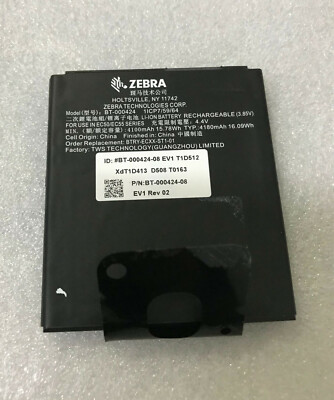 BT-000424 BT-000424A BT-000424-08 Original 4100mAh Battery for ZEBRA ...