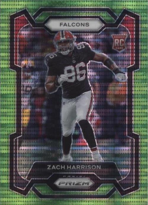 2023 Panini Prizm - Rookies Zach Harrison #306 Neon Green Pulsar Prizm ...
