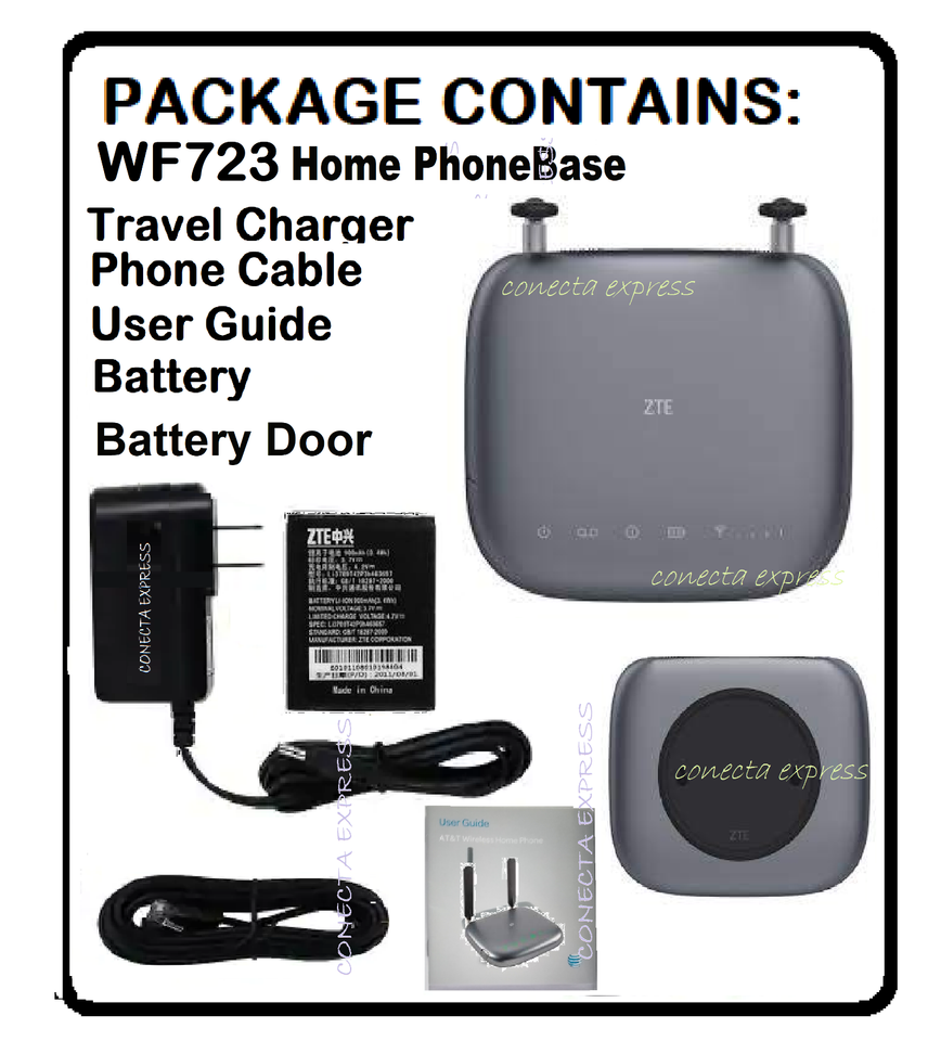 ZTE WF723 Wireless Home Phone Base UNLOCKED TMobile, AT&T, Mint, Tello ...