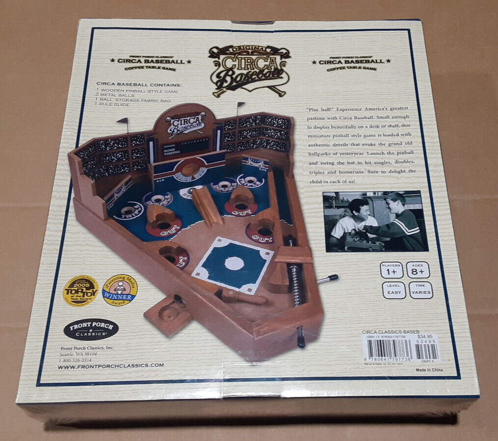 Tabletop Pinball Circa Baseball Desktop Pinball Game | 12" Baseball ...