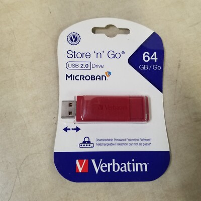 Verbatim Store N Go USB 2.0 Drive MicroBan 64GB SEALED | eBay