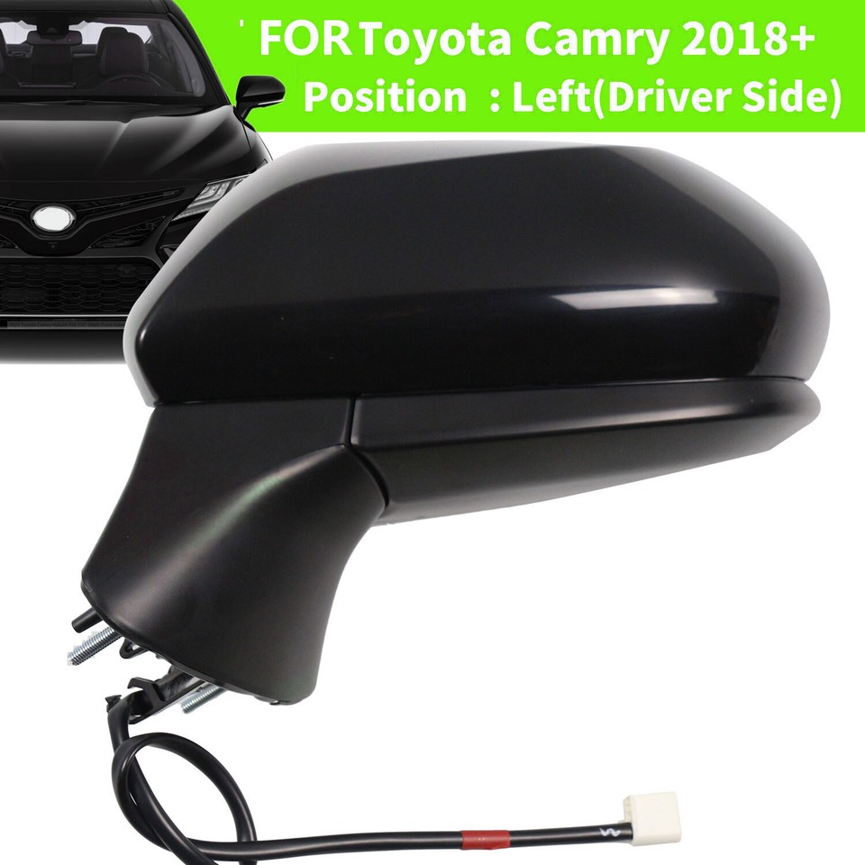 Left Driver Side Mirror for Toyota Camry 2018-2024 Black Power ...
