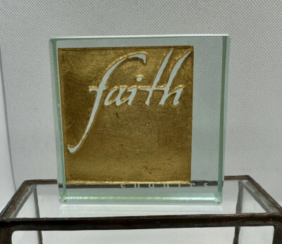 Felt Art Glass by Jeffrey M. Andrews “Faith Endures” Gold Leaf ...