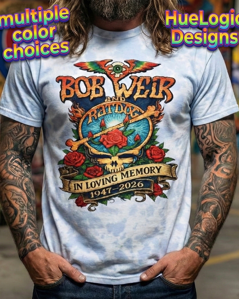 Bob Weir RatDog Grateful Dead RIP Memorial Tie Dye Shirt 1947–2026 ...
