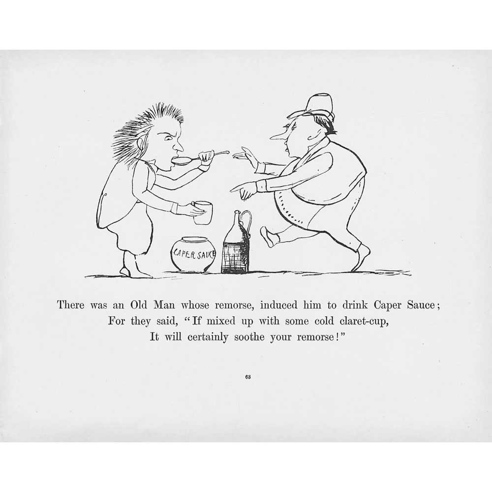 EDWARD LEAR Limerick - There Was an Old Man Whose Remorse - Antique ...