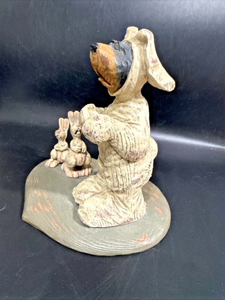 American Chestnut Folk Art ~ PETEY RABBIT ~ Bunny Rabbit Figurine | eBay
