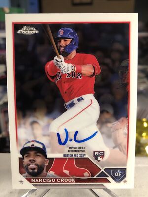 Narciso Crook 2023 Topps Chrome Boston Red Sox Rookie AUTO RC ⭐️ MINT ...