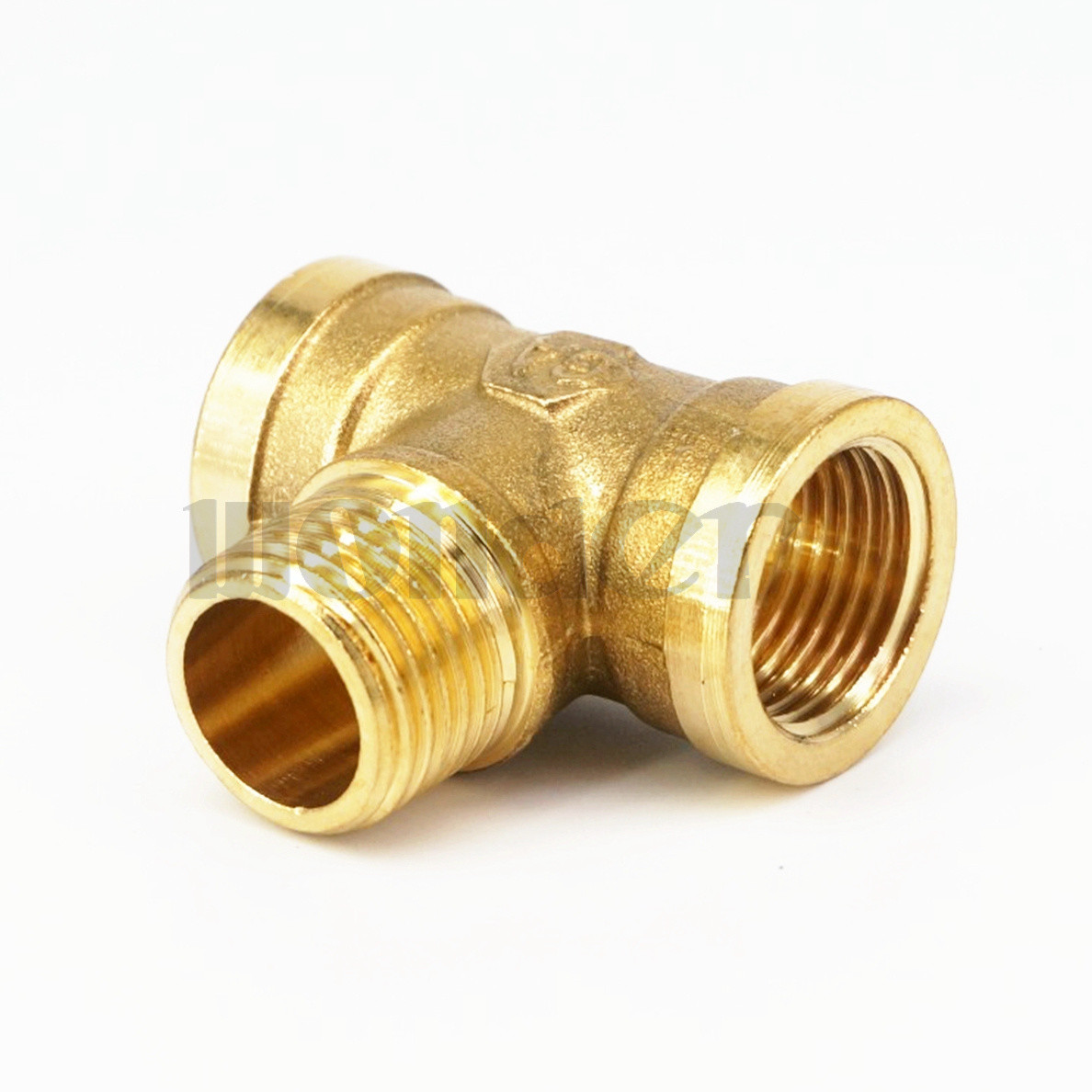 2pcs 1/2" BSP Male x Female x Female Tee 3 Way Brass Pipe Fitting ...