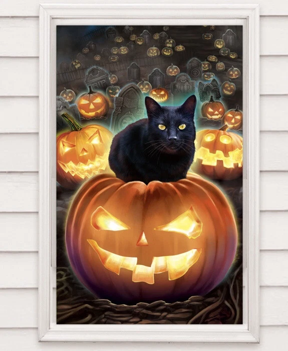 Halloween Black Cats And Pumpkins