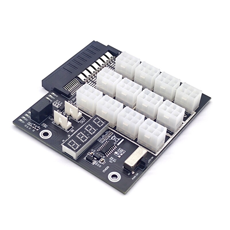 Mining Board 12 Port 6Pin Module for 500W 800W 1400W 1600W PSU with2748 ...