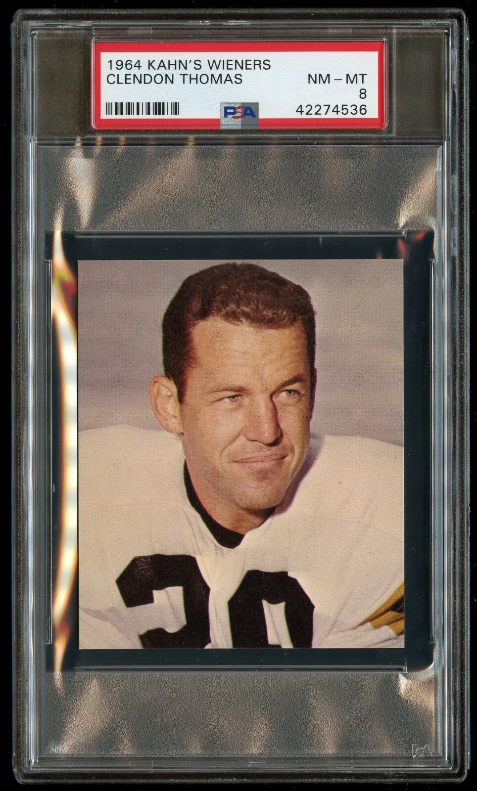 1964 Kahn's Weiners Clendon Thomas *Steelers* PSA 8 NM-MT #42274536 | eBay