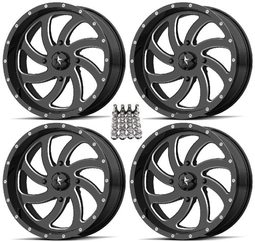 MSA M36 Switch UTV Wheels/Rims Milled 18" Can-Am Commander Maverick (4 ...
