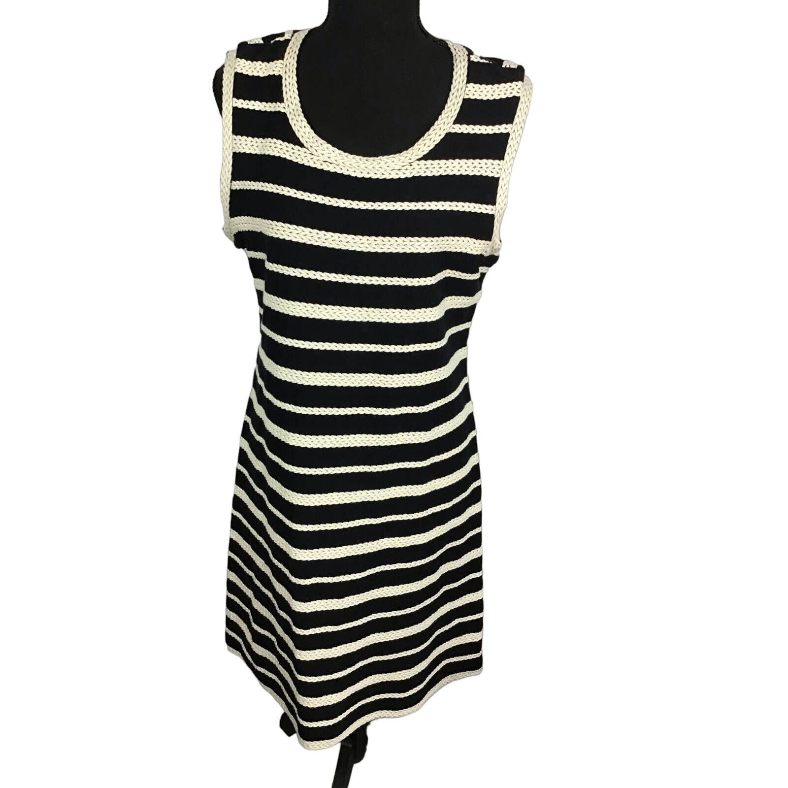 Max Studio Crochet Black and Cream MIDI Woman's Dress… - Gem