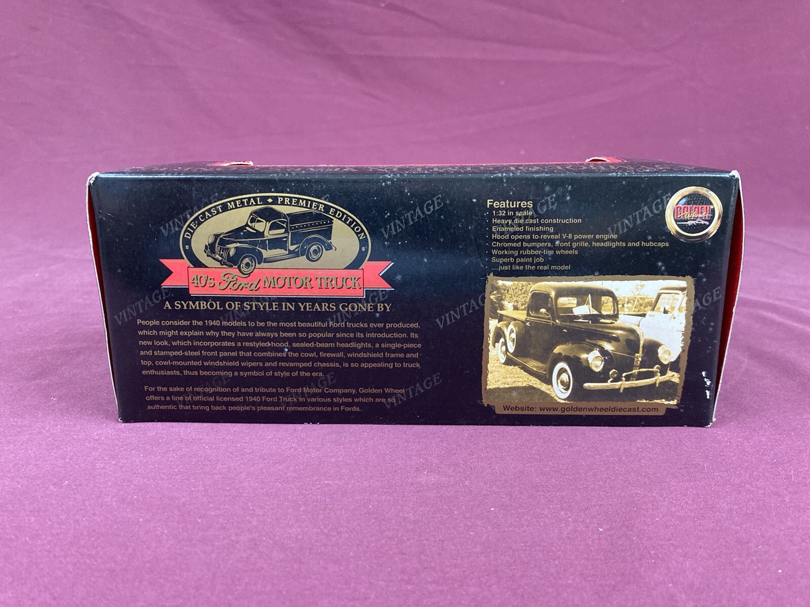 Golden Wheel 1940 Ford Panel Van Menards 1/32 Diecast Green S/N 00857 ...