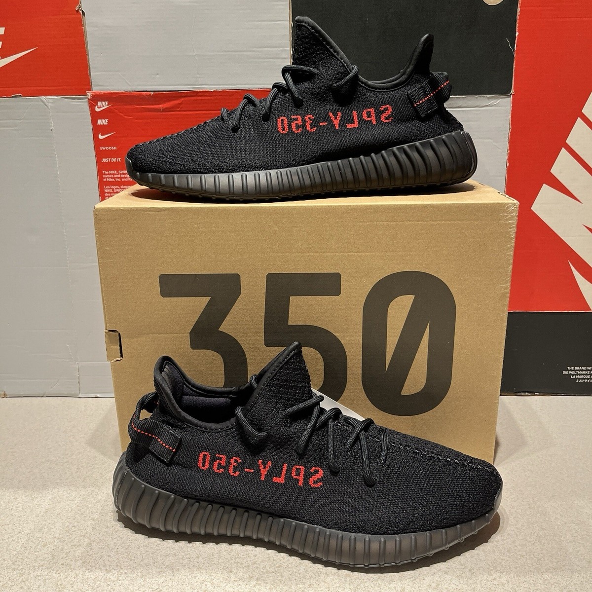 Adidas Yeezy Bred Uk 🧥 adidas Yeezy YZY Boost 350 V2 ‘Bred’ CORE BLACK ...
