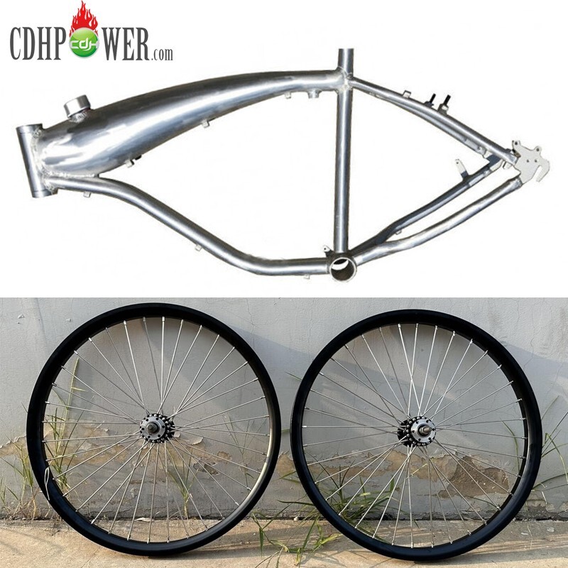 26 inch Heavy Duty Spoke Wheelset, Double Layer Alum Bike Rims & 2.4L ...