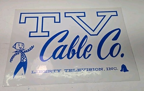 Original TV Liberty Television Cable Co Decal Sticker Oregon 18"x 12 ...