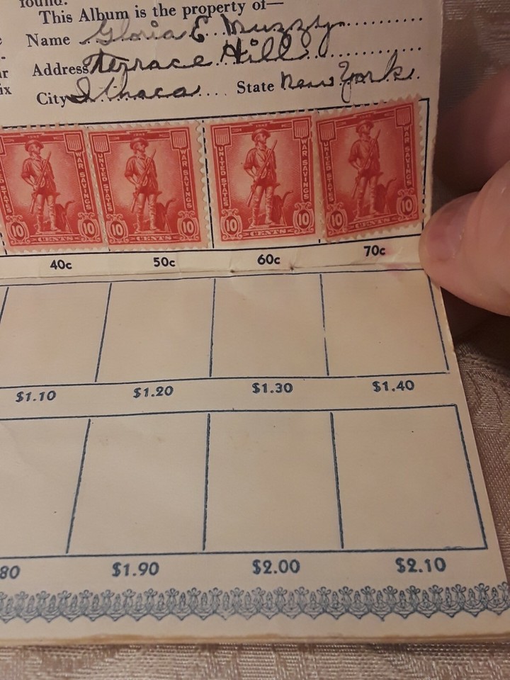 1942 Defense Stamp Album Tencent United States War Savings Bond World ...