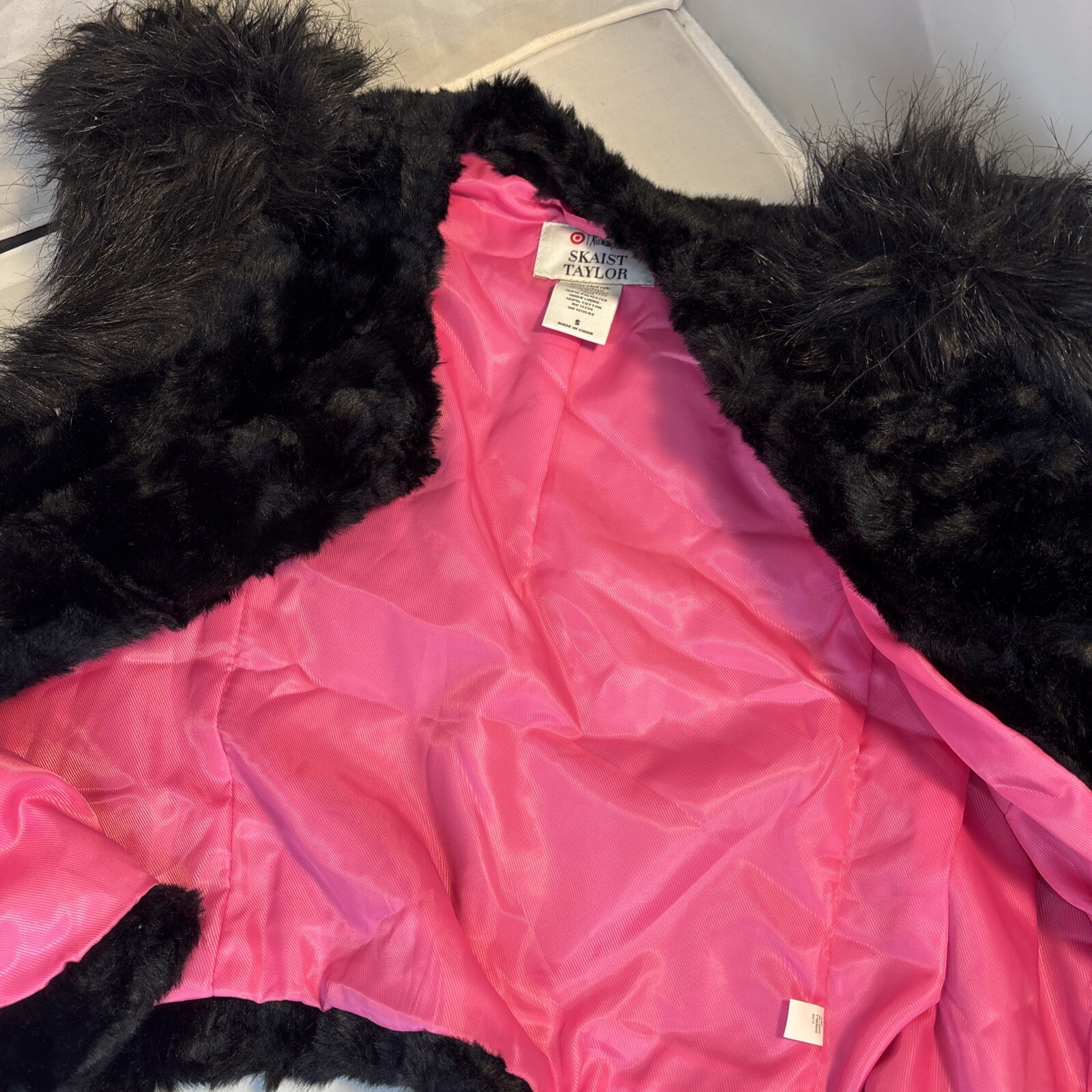 Skaist Taylor Neiman Marcus Target Collab Retro Boho Black Faux Fur ...