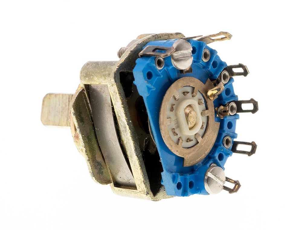 Unidex 249 Rotary Switch, 4 Position, 1 Wafer, 1/4" Shaft, 30 Deg/Pos ...