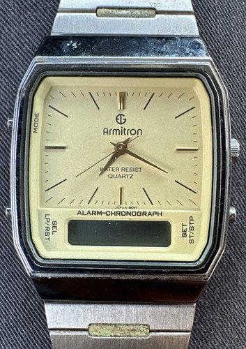 Vintage Armitron Watch Men Anlog Digital Two Tone Alarm Chronograph | eBay