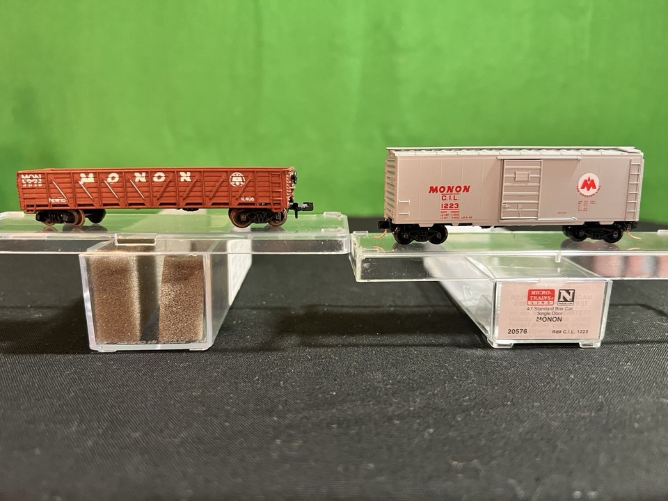 Set Of 2 Monon Cars: MicroTrains Box & Atlas Gondola 1 New 1 Pre Owned ...