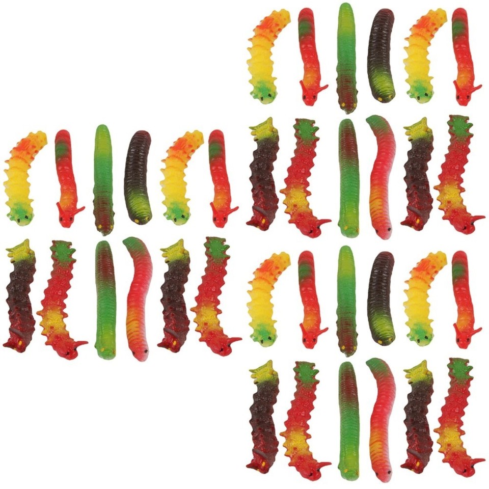 3 Pieces Realistic Caterpillar Simulation Animal Toy Fake Worm Toys for ...