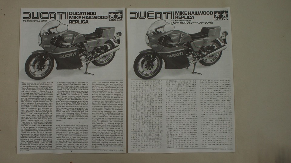Ducati 900 Mike Hailwood MotoGP race bike 1/12 scale motorcycle model ...