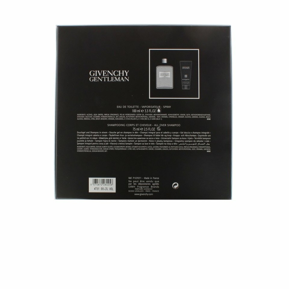 GIVENCHY GENTLEMAN 2 PIECE SET EAU DE TOILETTE 100ML SPRAY. + ALL OVER ...