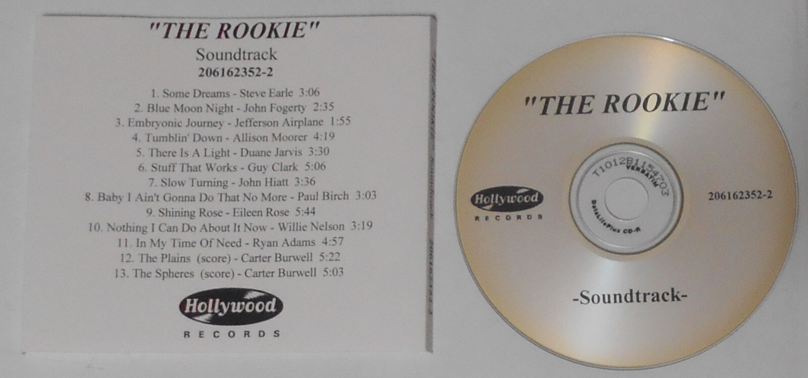 The Rookie Soundtrack John Fogerty, Steve Earle, Guy Clark - U.S. promo ...