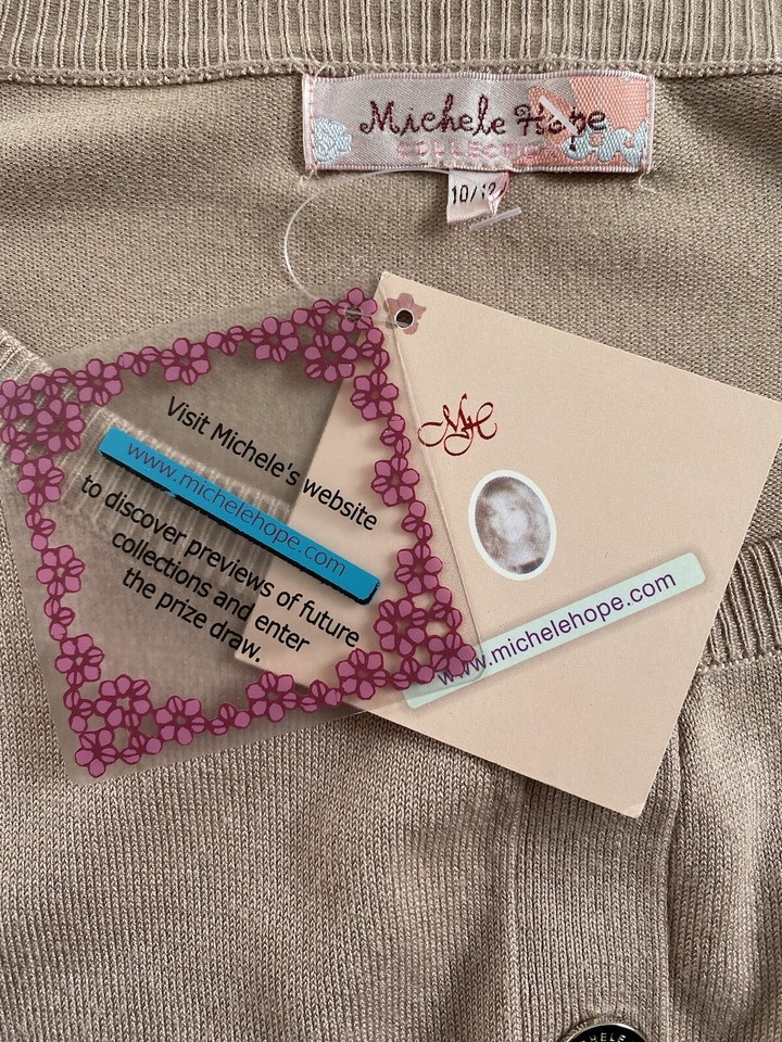 Michele Hope Long Sleeve Cardigan Dusky Pink Fabric Back Insert Size 10 ...