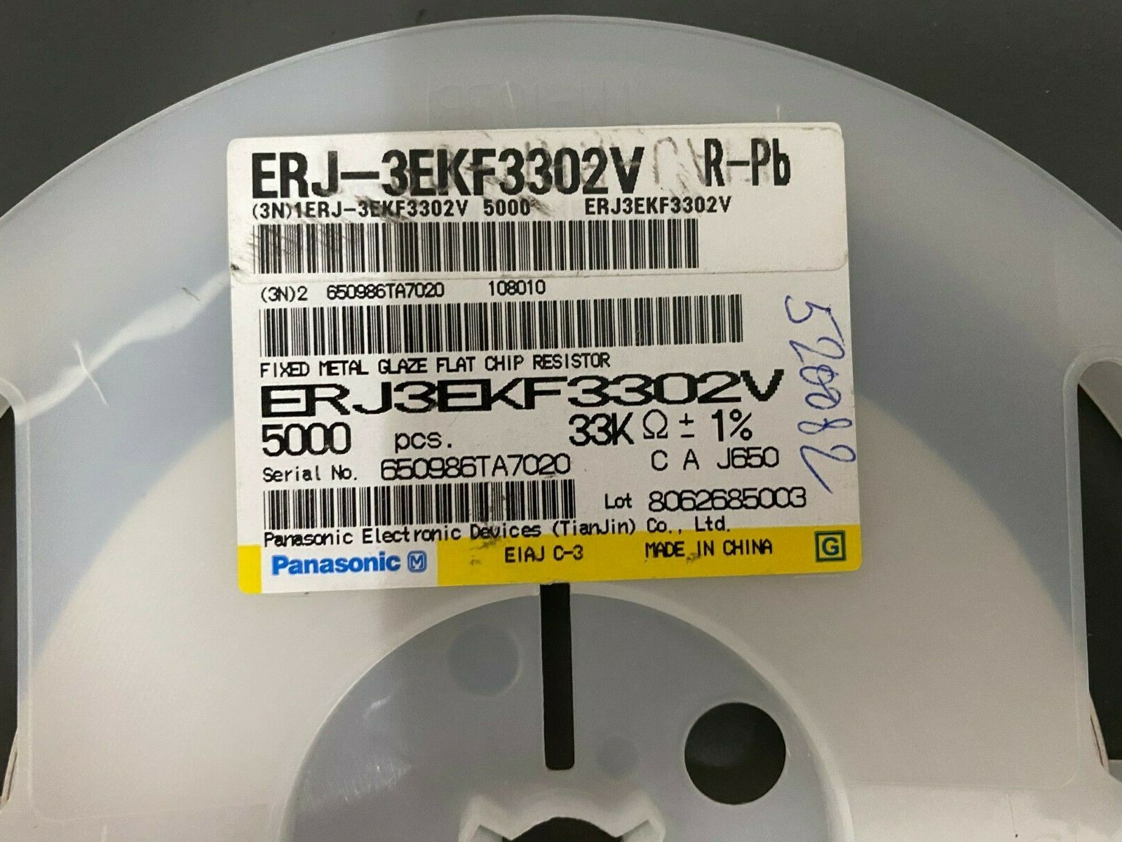 ERJ-3EKF3302V - PAN - 3000 pcs - Resistor SMD 33K OHM 1% 1/10W 0603 | eBay