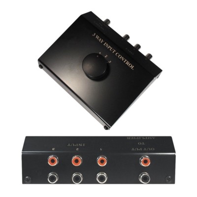 Cinch Audio Verteiler Splitter Umschalter Umschaltbox Schalter Switch 3 ...