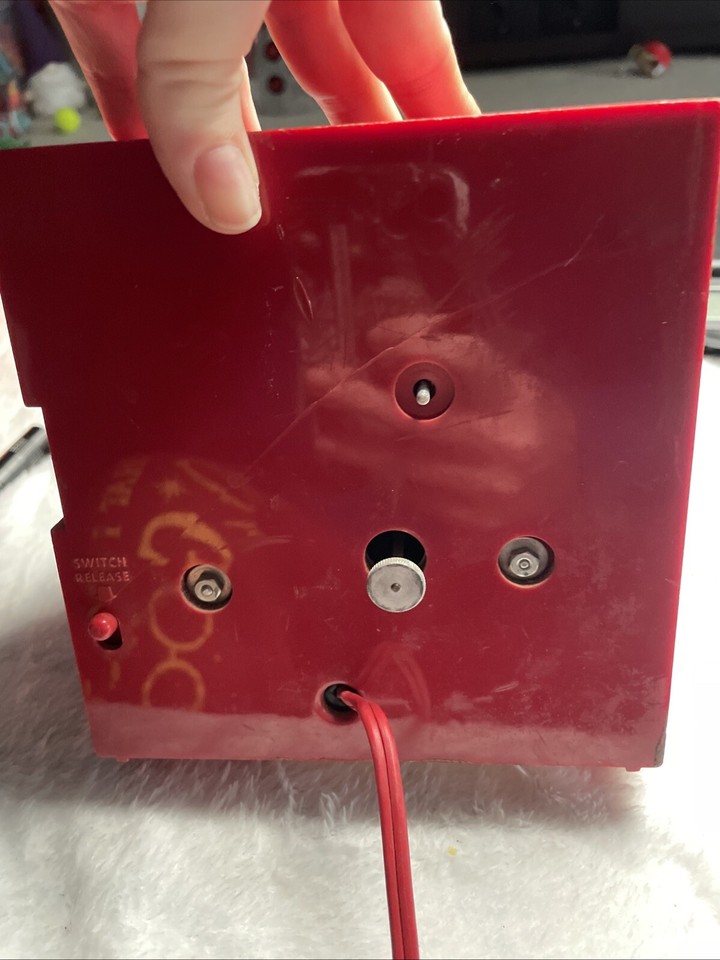 Vintage 1950's GE General Electric Model 661 red convertible clock ...