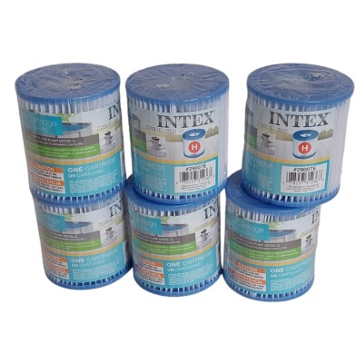 Lot Of 6 Intex 29007E Type H Filter Cartridge for Swimming Pools New ...