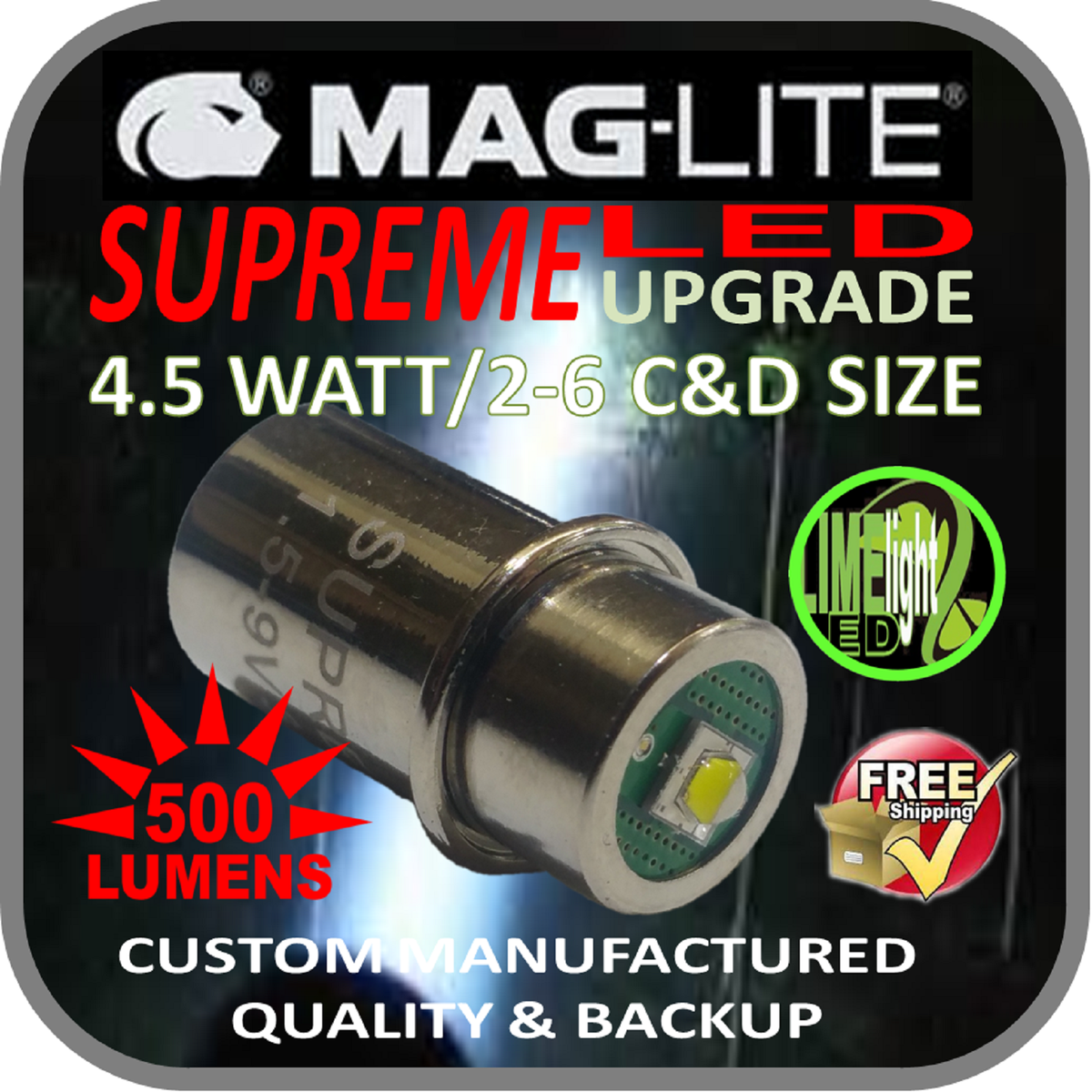 2 Cell Maglite Led Conversion TTS Maglite LED Upgrade For 3 To 6 D And