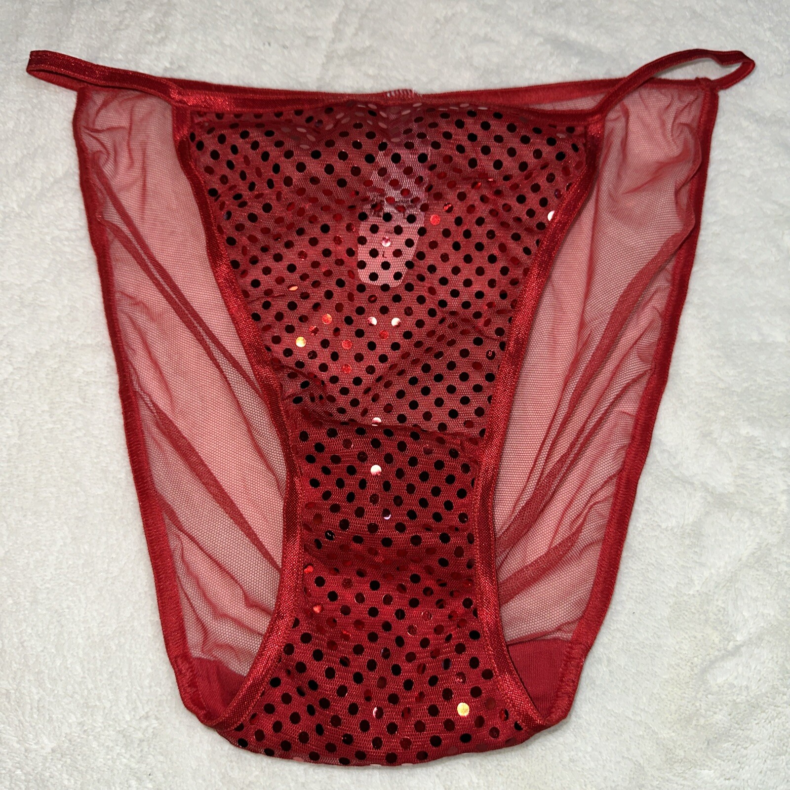 Victoria’s Secret Vintage Sheer Sequin High Leg Panti… - Gem