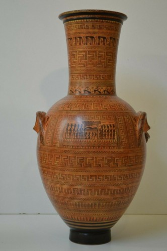 Greek pottery museum reproduction Geometric Dipylon Amphora replica | eBay