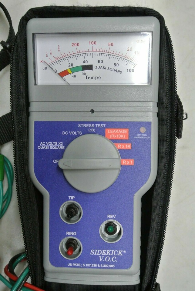 TEMPO Sidekick VOC 50605270 Cable Tester w/Soft Case & Leads | eBay