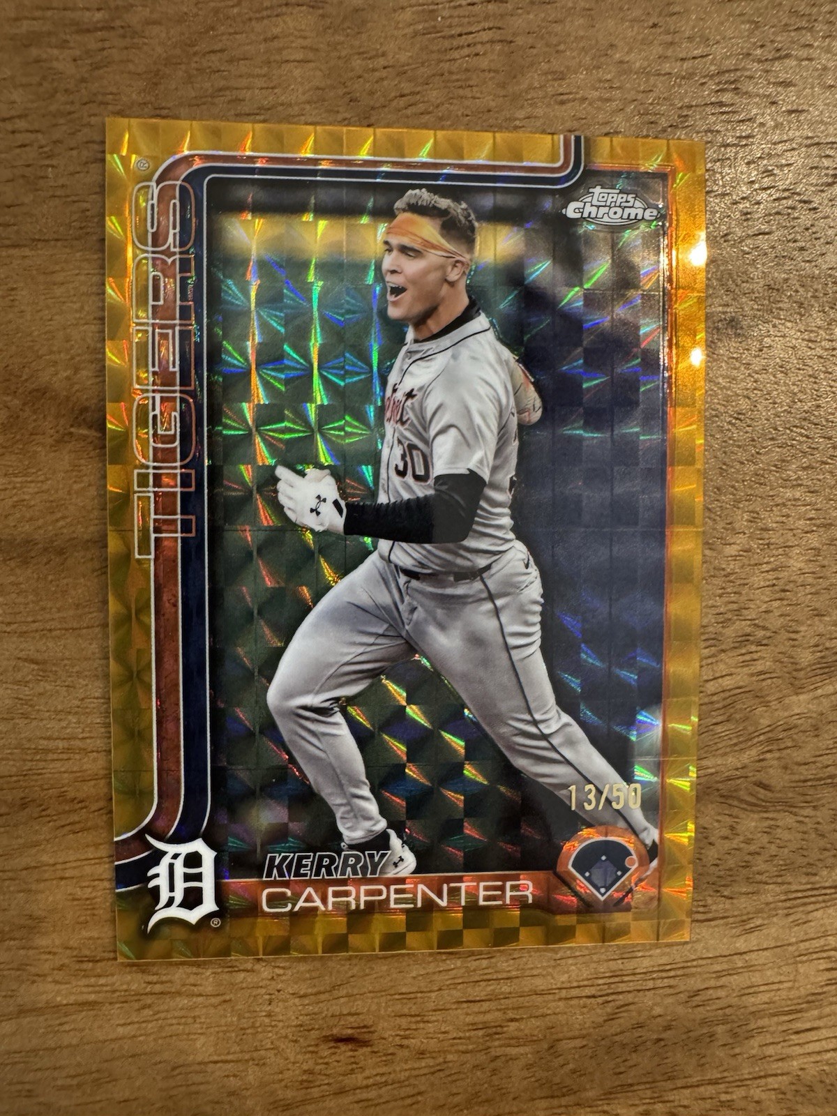 Kerry Carpenter 2025 Topps Chrome #299 Gold Geometric Refractor /50 ...
