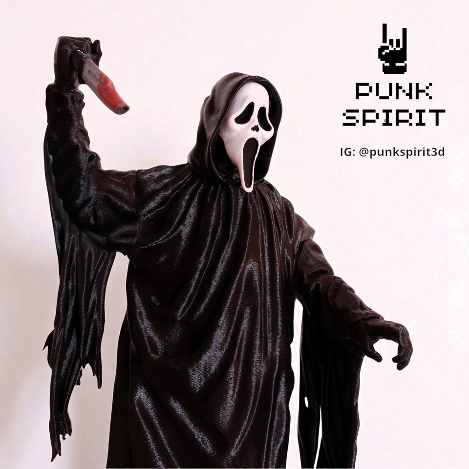 GHOSTFACE FIGURE - Fan Art - 3D Printed Hand Painted | eBay