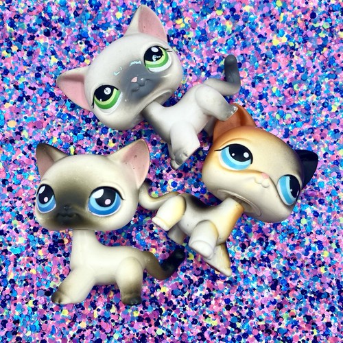 Hasbro LPS Littlest Pet Shop Shorthair Cats Lot #5 #106 #125 Calico ...
